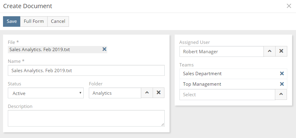 Attaching document files