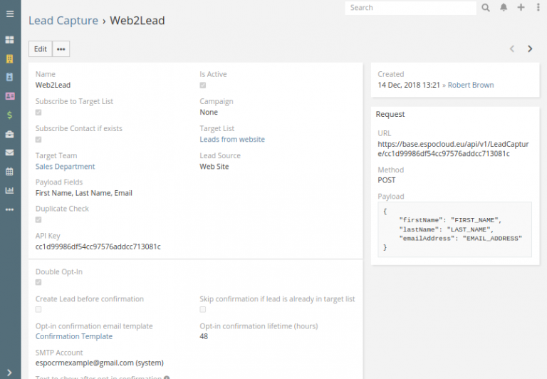 Web-to-Lead